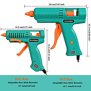 RHAEGON 60W Mini Hot Glue Gun for Crafting and Repairs, Drip-free and Leakage-proof Patent Designs Small Glue Gun Kit with 50pcs Glue Sticks(7mmx130mm)
