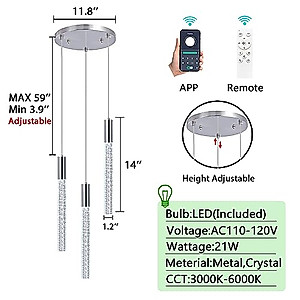 Modern Mini Pendant Lights Dining Room Chandelier 3 Lights Set Pendant Lighting for Kitchen Island Light Fixture Small Chandelier Pendants Bedroom Light Chrome
