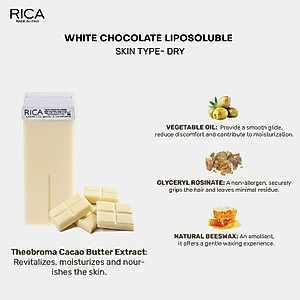 Rica Wax White Chocolate Roll-On Wax Kit (Set of 4 Refill Wax) 100 ML - Made in Italy