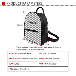 Forchrinse White Red Dog Paw Print Mini Backpack,Small PU Leather Backpack Lightweight Travel Rucksack for Adults