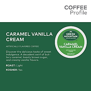 Green Mountain Coffee Caramel Vanilla Cream Keurig Single-Serve Light Roast Coffee K-Cup Pods, 32 Count