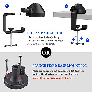 Geekria for Creators Microphone Arm Compatible with Fifine K669, K670, K670B, K658, K678, AmpliGame A6T, A8, Mic Boom Arm Mount Adapter, Suspension Stand, Mic Scissor Arm, Desk Mount Holder