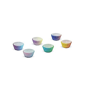 Mini Cupcake Liners Cupcake Cups 300-Count Food Grade Green Orange Gradient Design Cupcake Papers Baking Cups Cupcake Wrappers(Small Size) qiqee