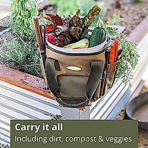 Garden Tool Bag – Makes Gardening Easy – Carry All Your Garden Tools and Supplies – Perfect Garden Tote and Bucket Organizer for Passionate Gardeners