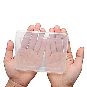 Goiio 12 Pcs Mini Plastic Storage Containers Box with Lid, 5x4x1.3 Inches Clear Rectangle Box for Collecting Small Items, Beads, Game Pieces, Business Cards, Crafts Accessories