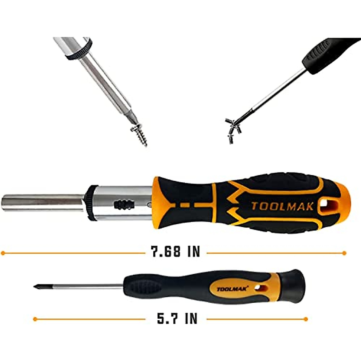 Ratcheting Screwdriver Set TOOLMAK 31pcs Magnetic Screwdriver Bit Set with 2pcs Precision Screwdriver, Repair Tool Kits for Furniture Car Bike Computer