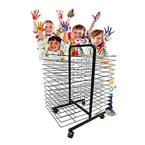 NEOCHY Drying Racks,Movable Art Drying Rack,Drying Easel,Removable Educational Product Drying Rack with Pulleys,Magazine Air-Dry