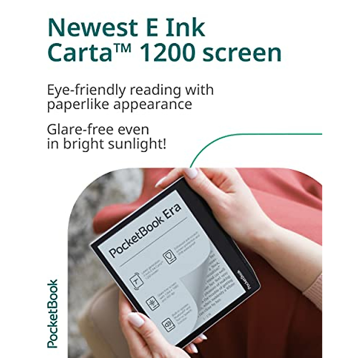 PocketBook Era E-Reader, Stardust Silver, 16GB | 7ʺ Glare-Free & Eye-Friendly Touch-Screen with E -Ink Technology | Waterproof | Text-to-Speech, Audio- & E-Book Reader | SMARTlight & Built-in Speaker