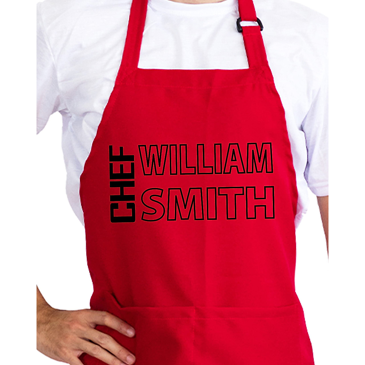 Customizable Chef Apron, Father Christmas Gift, Personalized Mens Gifts Ideas, Grilling Gifts for Men, Apron for Cooking Gift, Customizable Men and Women Chef Apron, BBQ Gifts for Men, Made in USA