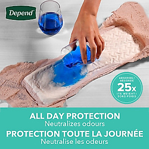 Depend Fit-Flex Adult Incontinence Underwear for Women, Disposable, Maximum Absorbency, Extra-Large, Blush, 15 Count