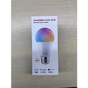 SwitchBot Smart LED Light Bulb - Color Changing Dimmable WiFi&Bluetooth Bulb Works with Alexa and Google Home, RGBCW Multicolor Warm White E26 10W 800lms Equals 60W Bulb, 2.4GHz Only, No Hub Required
