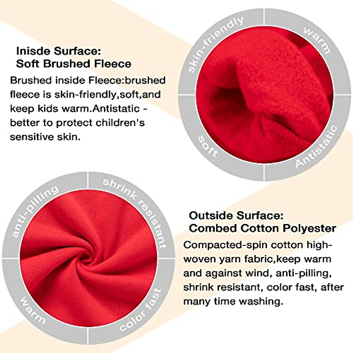 ALWAYSONE Kids Soft Fleece Casual Sweatshirt Zip up Hooded Sports Jacket with Pocket Boys Girls Athletic Hoodie 3-12 Years (red-l)