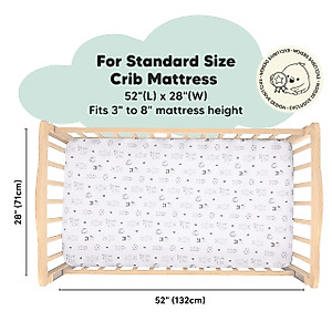 KeaBabies 2-Pack Mini Crib Sheets, Pack and Play Sheets Fitted and 2-Pack Organic Crib Sheets for Boys, Girls - Pack N Play Sheets - Jersey Fitted Crib Sheet, Baby Crib Sheets Neutral