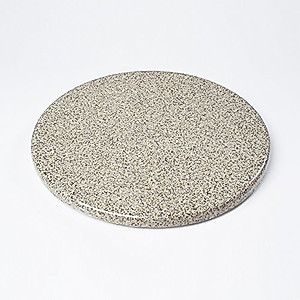 Cappuccino, Gloss, 16", Cultured Granite, Crater, Lazy Susan, Turntable