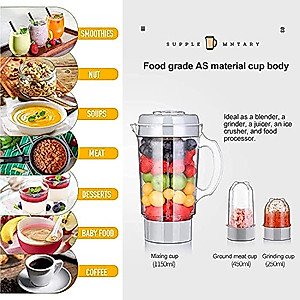 Water cup Electric juicer Multifunctional Blender Blender With Food Processor Spice Grinder And Ice Crusher 2 Speed U200BU200Bsettings And One Pulse Free 3 Titanium Alloy Ice/Nu ZJ666