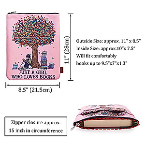 2 Pcs Book Sleeves Book Nerd and Just A Girl Who Loves Books