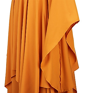 Parlsdy Renaissance Dress Women Pirate Peasant Dress Medieval Costume for Women Turmeric-L