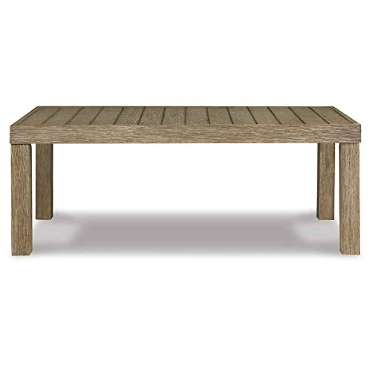 Signature Design by Ashley Outdoor Silo Point Eucalyptus Patio Coffee Table, Brown