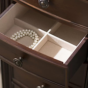 Hives and Honey Landry Jewelry Armoire, 18W x 12.5D x 40H", Walnut