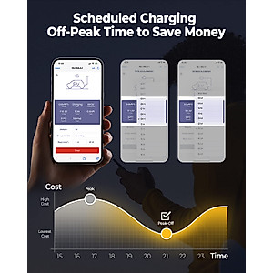 BougeRV 48 Amp Level 2 EV Charger for Home, 240V, NEMA 14-50 Plug, 25 Ft, 48A/40A/32A/24A/16A/10A Adjustable Current, Electric Car Charging Station, Waterproof Indoor/Outdoor Use