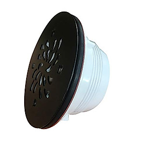 4-1/4 Shower Base Drain No Caulk, Matte Black, fits 2" Waste Pipe