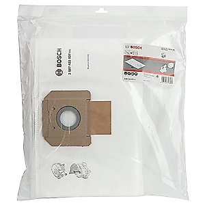 Bosch 5x Fleece Filter Bag (replacement bag for GAS 35 L AFC/L SFC+/M AFC Professional, for Dry Vacuuming, Accessories for Dust Extractors)