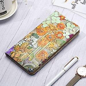 APHISON Wallet Women Ultra Slim Thin Leather Womens Wallet RFID Blocking Credit Card Holder Bifold Clutch Long Ladies Billfold