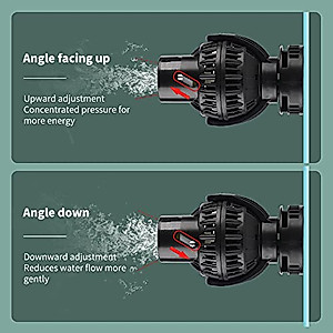 CPROSP Power Head for Saltwater Tank 1050 GPH, Wavemaker with Magnetic Base for 31.7-52.8 Gal, Aquarium Circulation Pump Wave Maker with 2 m Cable, Water Movement Aquarium 2 Prong Plug, Black