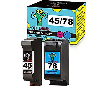 2pk 45/78 Black + Color Ink Cartriadge Compatible for Hp Ink Cartridge 51645a 45 45a C6578dn C6578 78 6578 Combo Pack