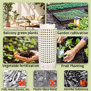 Underground Worm Farm, Garden Mini vermicomposting bin for use in Outdoor Gardening from Kitchen Food Waste, with Holes and lid, White (10.2x4.3x4.3IN)