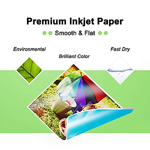 Koala Glossy Inkjet Photo Paper 11X17 Inches 48lb 100 Sheets Professional Glossy Photographic Paper Compatible with Inkjet Printer Use DYE INK 180GSM