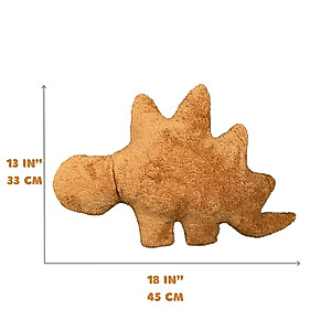 Svetlanium Dinosaur Nugget Plush Pillow - 13 * 18 inch Dino Chicken Nugget Stuffed Toy for Kids - Cute Room Decor, Fun Gifts (Stegosaurus)
