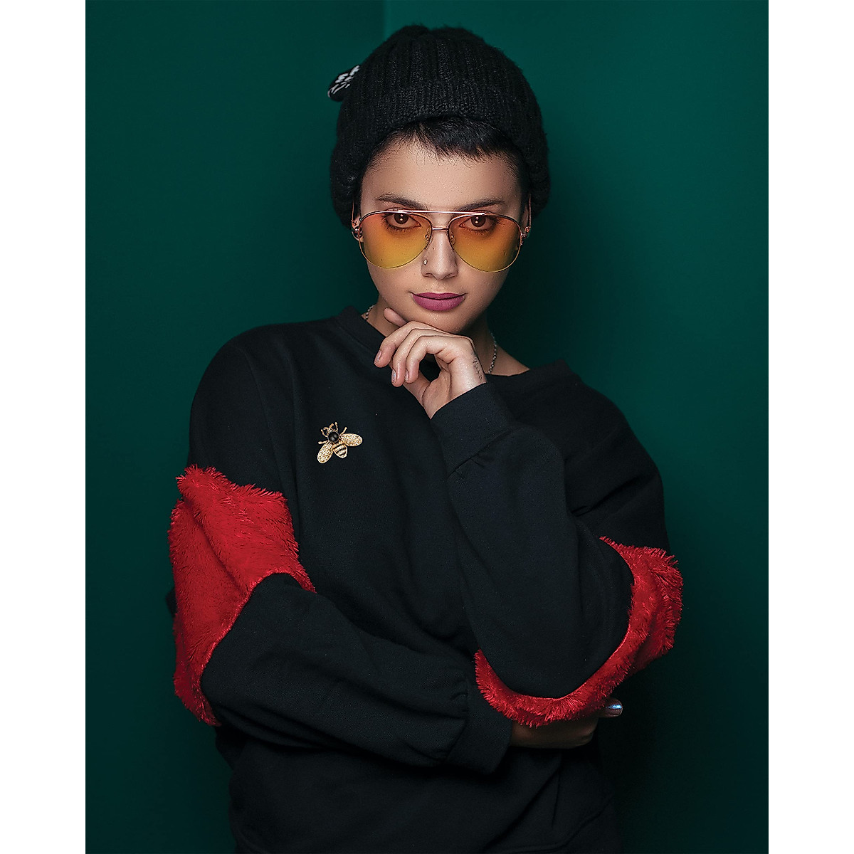 6PCS honeybee bee brooch pins for women fashion set rhinestone brooches elegant personality brooch pins women's brooches