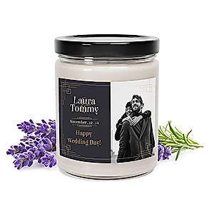 NHI Personalized Candles with Photo, Custom Candle Gift, Scented Soy Wax, Candle Home Decor, 9oz Jar, Made in The USA, Gift for Wedding Day, Valentine Day, Birthday (2)