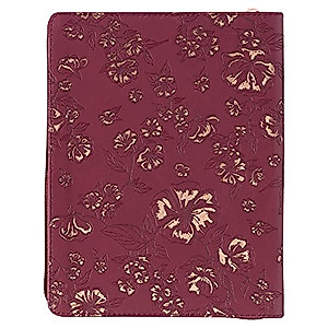 Christian Art Gifts 2022 - 18 Month Women's Personal Planner I Know the Plans Jeremiah 29:11, Aug 2021-Jan 2023, Plum Faux Leather, Zipper Closure, Large