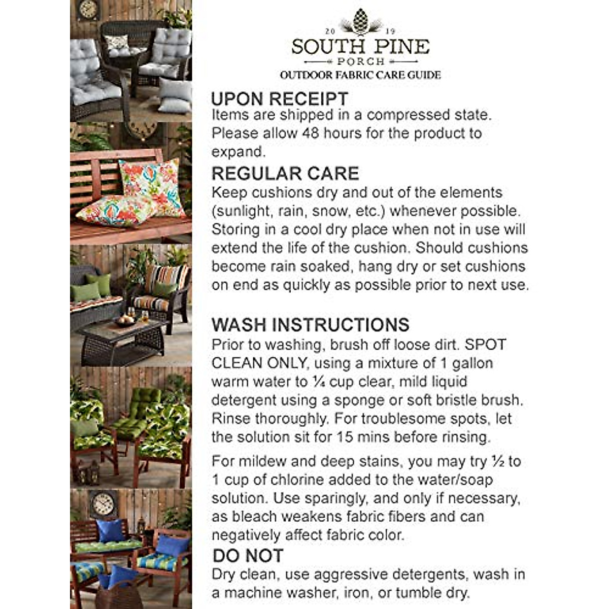 South Pine Porch Wheat 44-inch Outdoor Swing/Bench Cushion