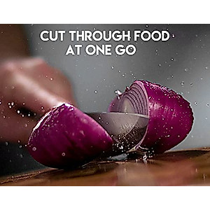 enowo Chef Knife Ultra Sharp Kitchen Knife Set 3 PCS,Premium German Stainless Steel Knife with Finger Guard Clad Dimple,Ergonomic Handle and Gift Box