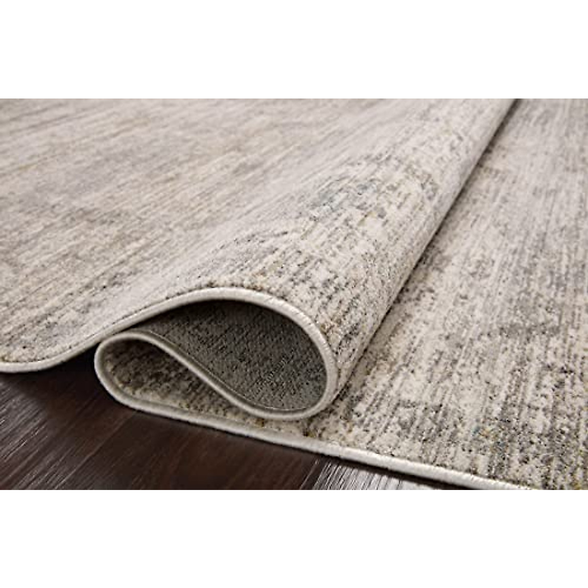 Magnolia Home by Joanna Gaines x Loloi Millie Collection MIE-01 Silver / Dove 7'-10" x 10' Area Rug
