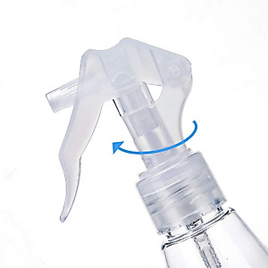 Suwimut 9 Pieces Plastic Spray Bottle, Empty Small 7oz/200ml Clear Spray Bottles, Fine Mist Plastic Refillable Trigger Sprayer for Cleaning Solutions, Hair Care, Essential Oils, Watering Plants