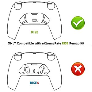 Black Real Metal Buttons (RMB) Version K1 K2 Buttons Set & Remap PCB Board for eXtremeRate Rise Remap Kit for PS5 Controller – Without The Controller & Flex Cables and Other Rise Accessories