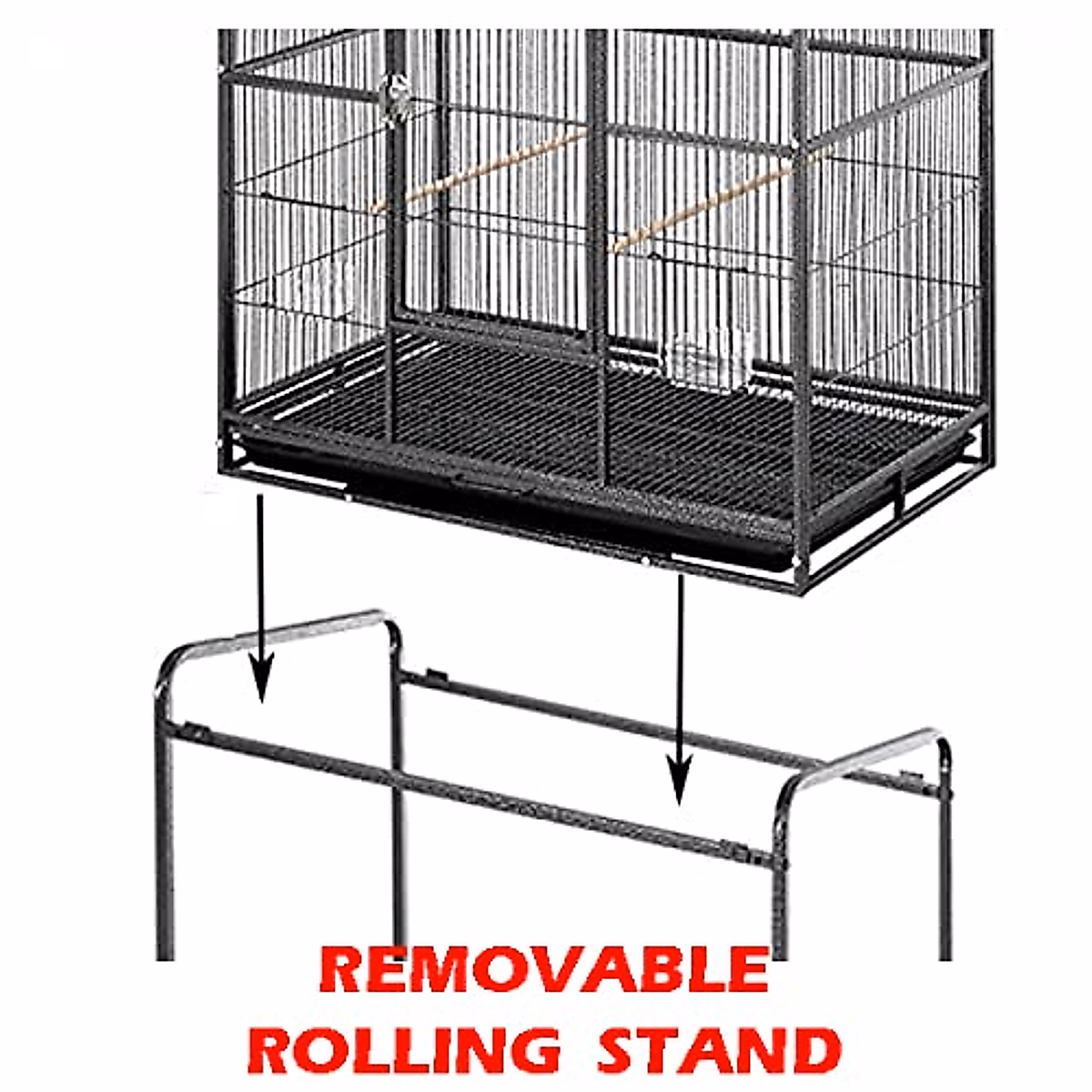 70” X-Large 5-Levels Tight 1/2-Inch Bar Spacing Small Animals Critters Chewproof Cage for Chinchillas Ferrets Rats Hamster Hedgehog Sugar Glider Mouse Squirrel Removable Rolling Stand