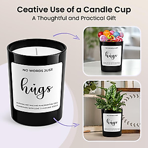 TONESLIX Sympathy Gifts for Loss of Loved One, Mom, Bereavement Gift Ideas, Thinking of You Gifts for Women, Condolences/Comfort/Get Well Soon Gift, Miscarriage, No Words Just Hugs Sympathy Candle