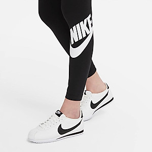 Nike Sportswear Essential Women`s Plus Size High-Waisted Leggings (as1, Alpha, 3X, Plus, Regular, Black(DC6950-010)/W, 3X, Regular)