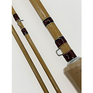New Bamboo Fly Rod with Nickel Silver Downlocked Reelseat and Agate Strip Guide. (8'0" #6)