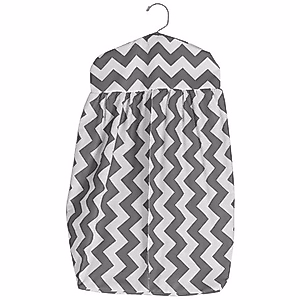 Baby Doll Bedding Chevron Diaper Stacker, Grey