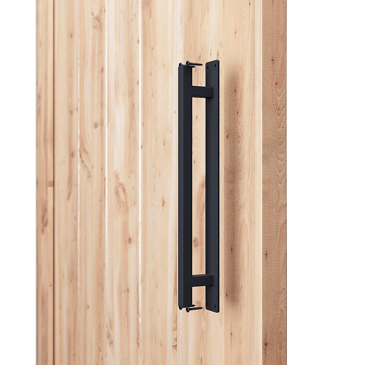 SMARTSTANDARD 12” Rustic Barn Door Handle for Sliding Door, Heavy Duty Barn Door Pull, Antique Long Base Gate Handle