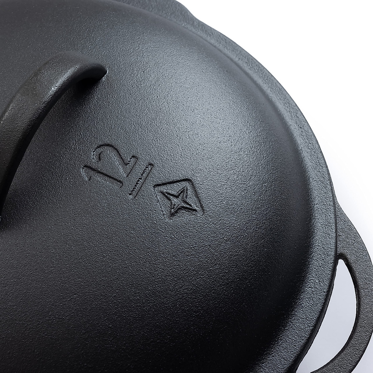 Barebones 12 Inch Cast Iron Skillet Lid - Lid for Various Non Stick Frying Pans and Cookware - Camping Skillet Lid (12" - 8 Qt)