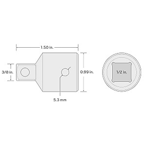 TEKTON 1/2 Inch Drive (F) x 3/8 Inch (M) Impact Reducer | SIA23101