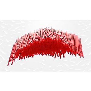 Lot of 2000 Red Flexible Drinking Straws Bendable Party Restaurant Bulk Supplies