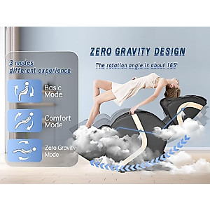 BIADNBZ Massage Chair with Zero Gravity for Office Home, Black